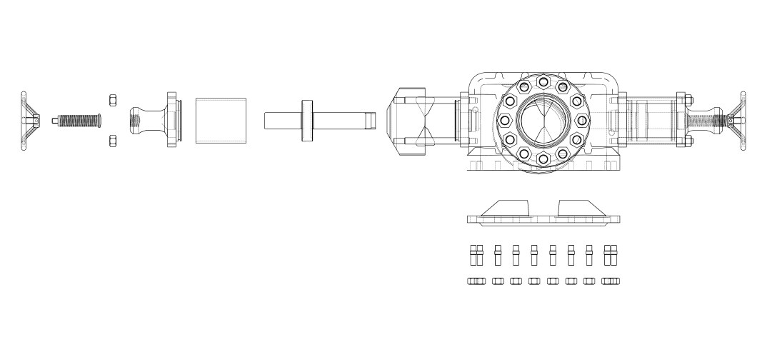 Blowout preventer rendering of 3d Royalty Free Vector Image