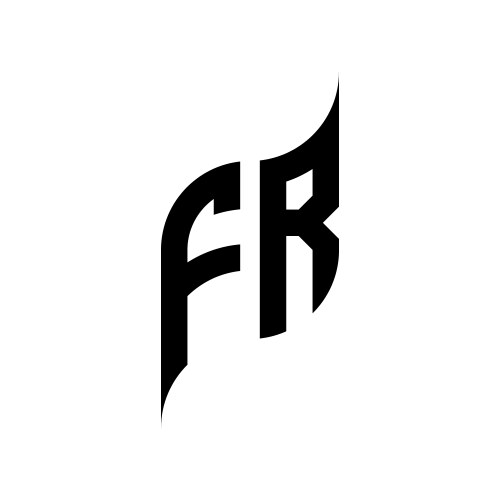 Fr logo monogram design template Royalty Free Vector Image