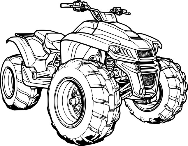 Quad bike Royalty Free Vector Image - VectorStock