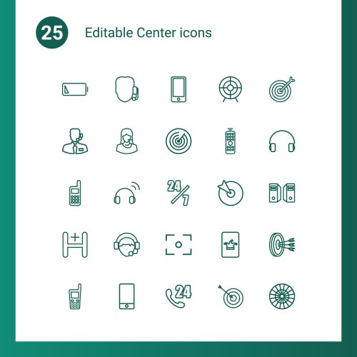 Center icons Royalty Free Vector Image - VectorStock