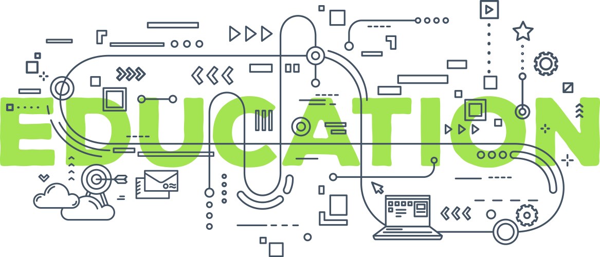 Knowledge word lettering Royalty Free Vector Image