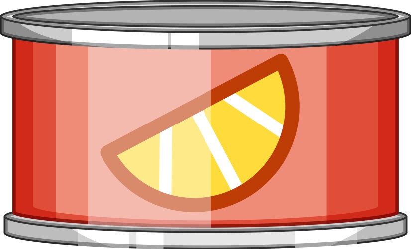 Container tin can cartoon Royalty Free Vector Image