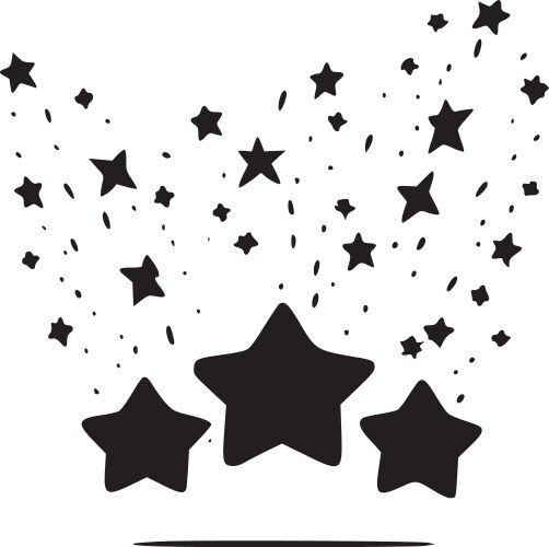 Stars - minimalist and simple silhouette Vector Image