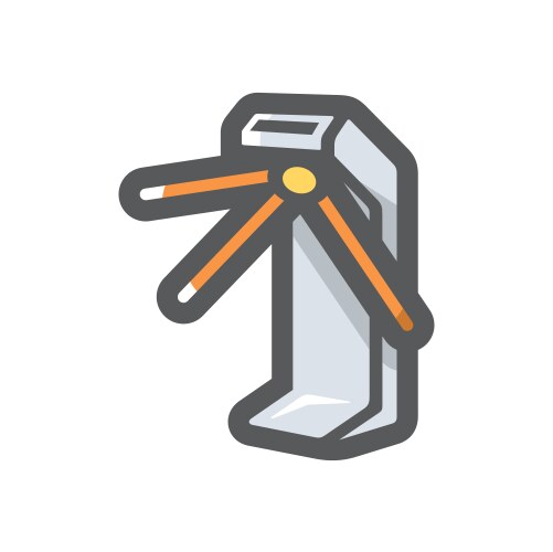 Security monitor control station icon Royalty Free Vector