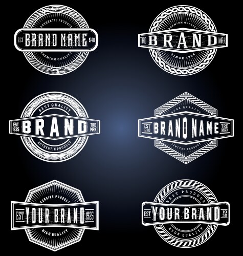 Retro brand labels Royalty Free Vector Image - VectorStock