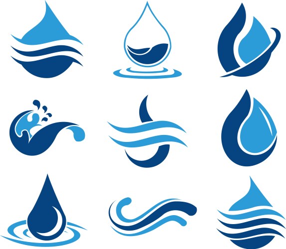 Water drops seamless pattern Royalty Free Vector Image