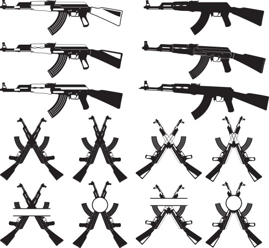 Ak 47 Vector Images (over 1,200)