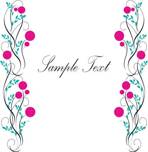 A margin decor with flowers Royalty Free Vector Image