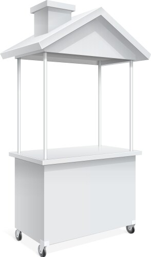 Exhibition stand white blank indoor trade Vector Image