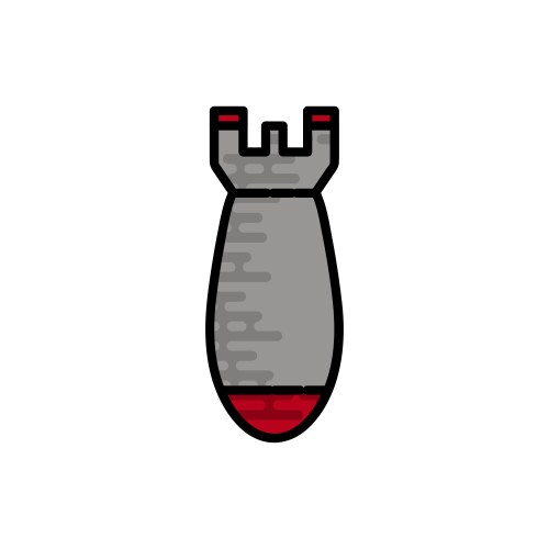Airplane bomb icon cartoon air reactor Royalty Free Vector