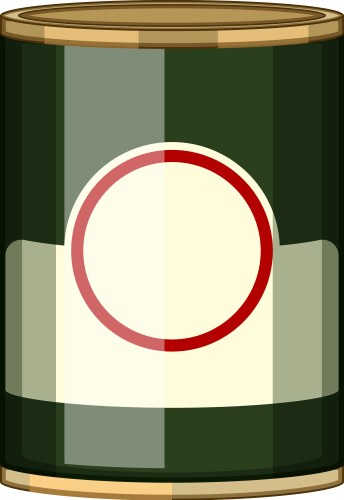 Container tin can cartoon Royalty Free Vector Image