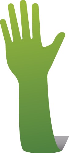 Human hand symbol Royalty Free Vector Image - VectorStock