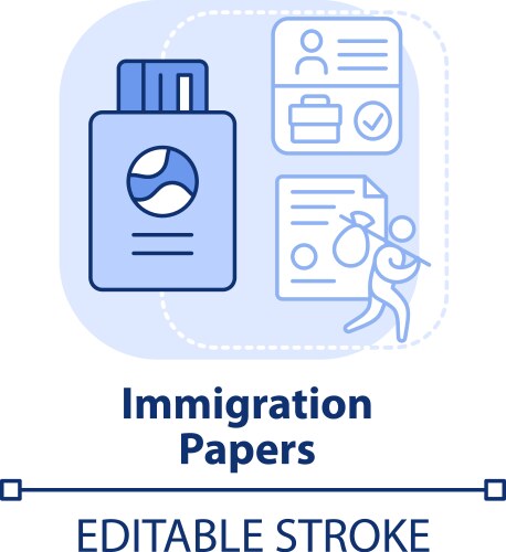 Birth certificate blue gradient concept icon Vector Image