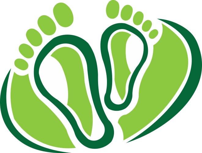 Left and right foot soles Royalty Free Vector Image