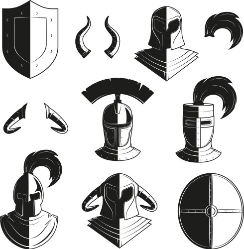 Icons with greece symbols Royalty Free Vector Image