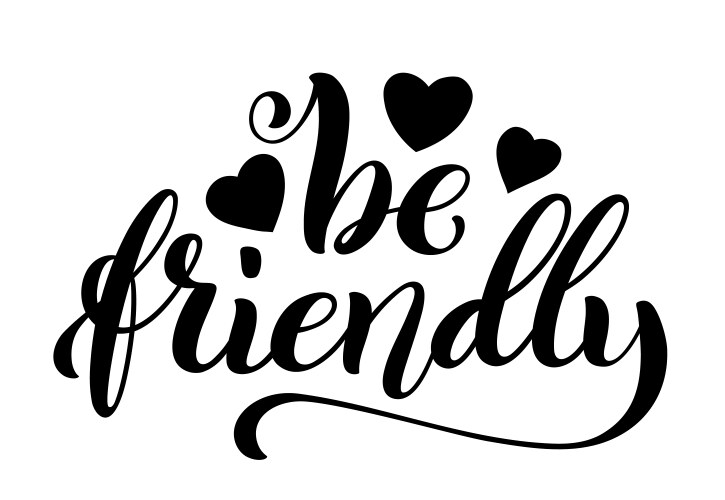 Friends forever calligraphy hand lettering Vector Image