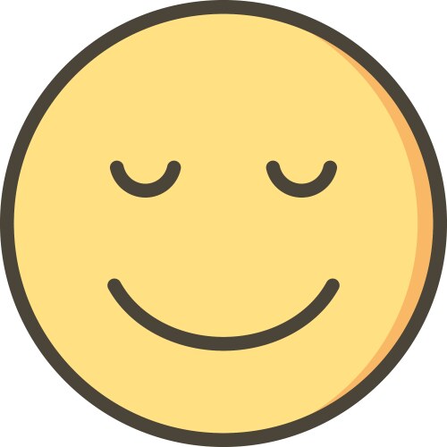 Calm emoji icon Royalty Free Vector Image - VectorStock