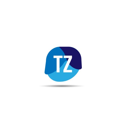 Initial letter tz logo template design Royalty Free Vector