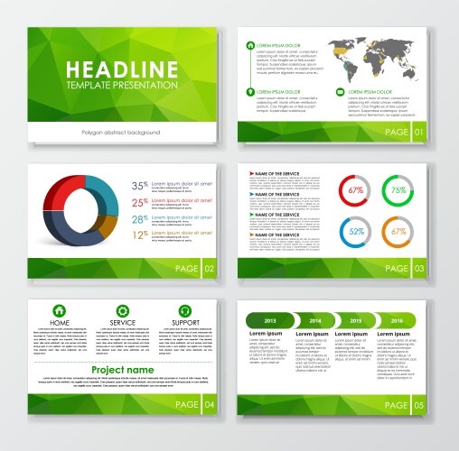 Template of white slides for presentations Vector Image