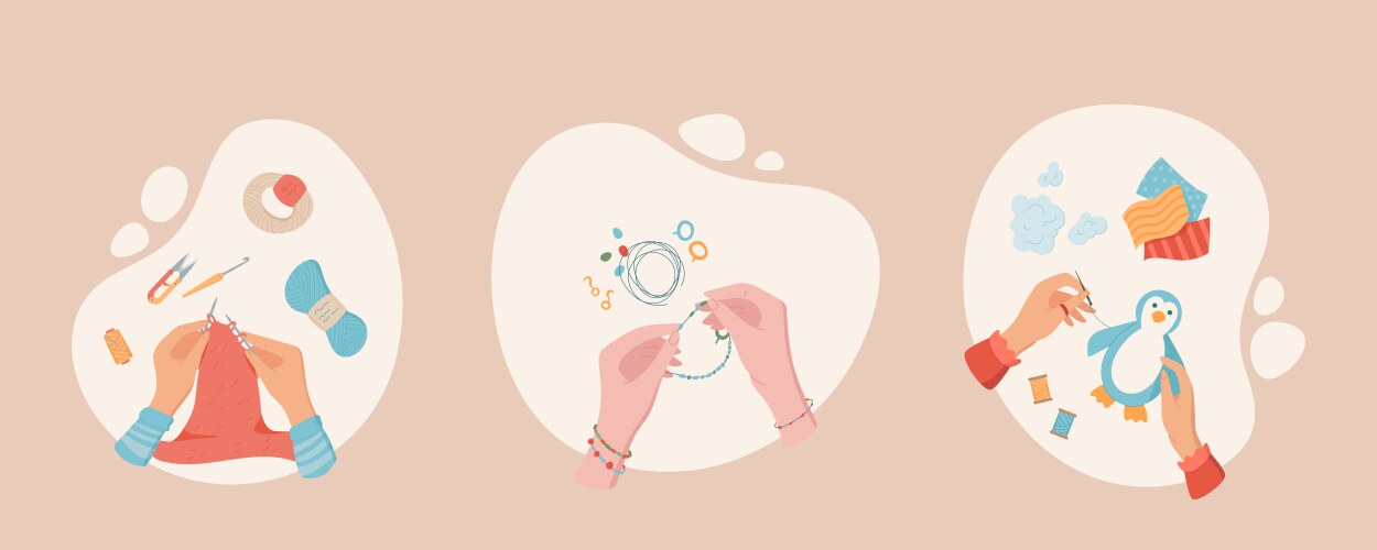 Cartoon creative diy art workshop background Vector Image