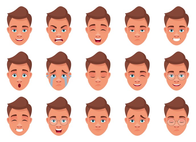 Man face design isolated on white background Vector Image