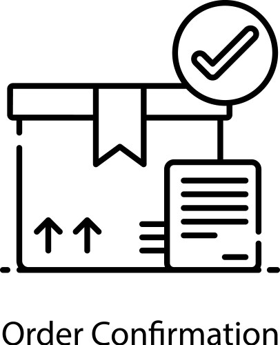 Order confirmation Royalty Free Vector Image - VectorStock