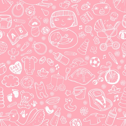 Seamless background baby care Royalty Free Vector Image