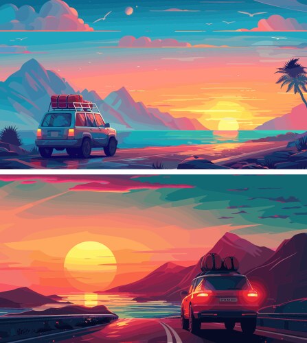 Cartoon Road Trip Vector Images (over 14,000)