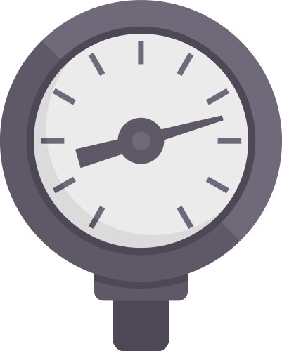 Manometer icon flat gas pressure Royalty Free Vector Image