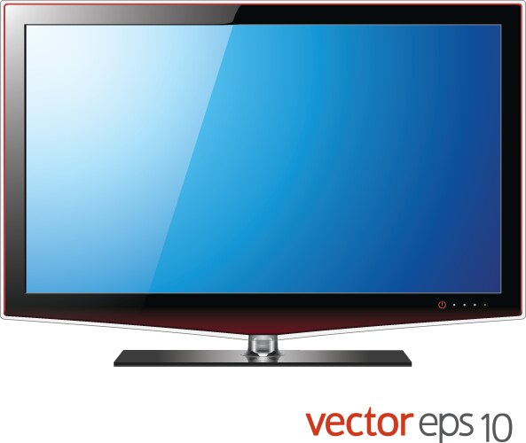 Flat television Royalty Free Vector Image - VectorStock