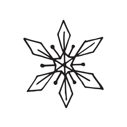 Hand drawn doodle snow flakes Royalty Free Vector Image