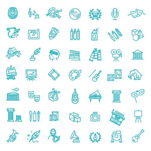 15 art icons Royalty Free Vector Image - VectorStock