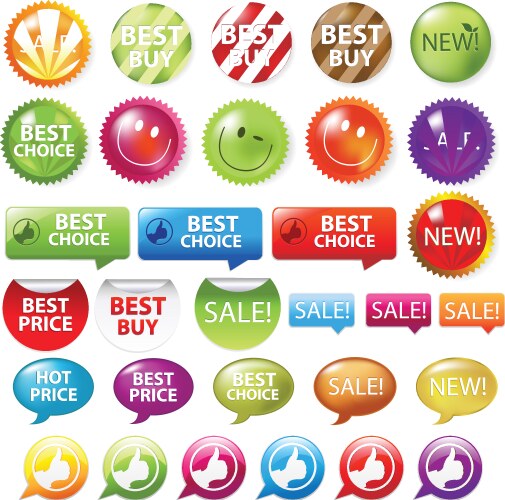 Badge icon symbol set Royalty Free Vector Image