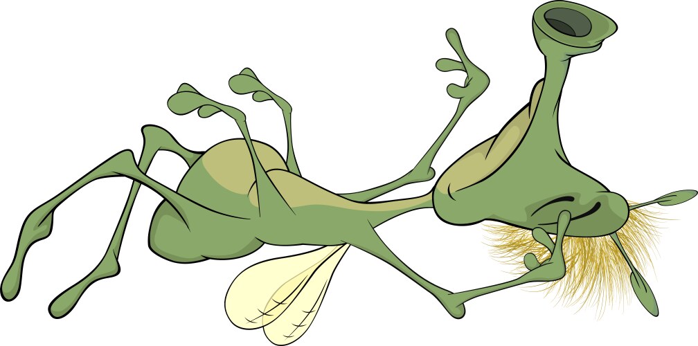 Green insect cartoon Royalty Free Vector Image