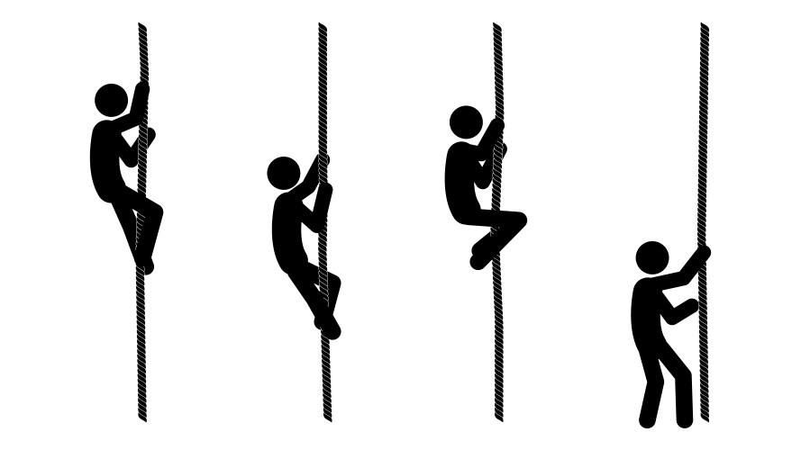 Stick Figure Climbing