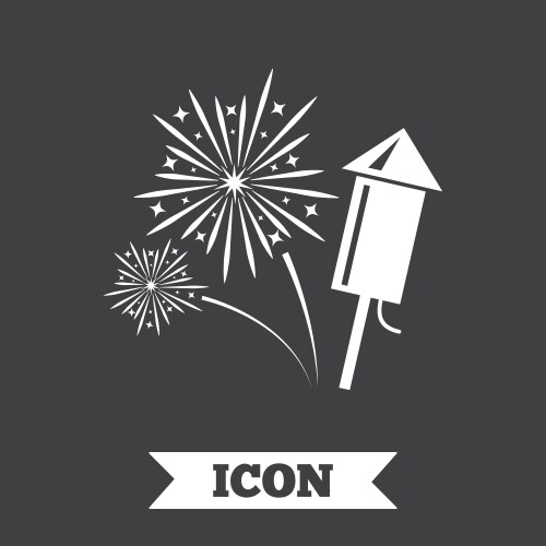 Fireworks sign icon Royalty Free Vector Image - VectorStock