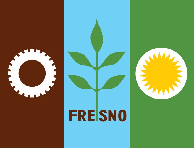 Detailed map fresno city cityscape royalty Vector Image