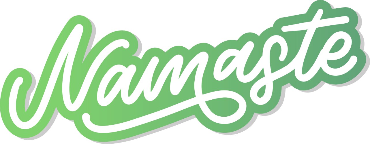 Hand drawn namaste lettering indian greeting Vector Image