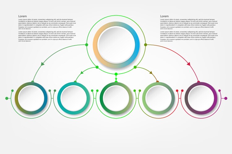 Blank circle gears infographic template Royalty Free Vector