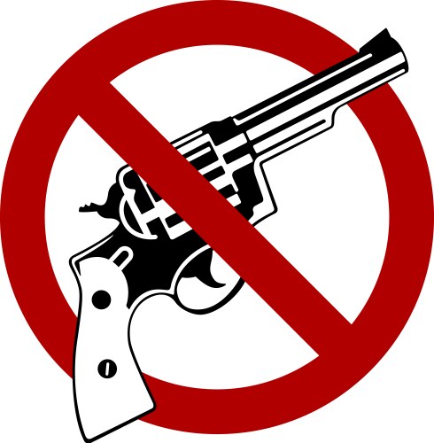 No guns allowed sign Royalty Free Vector Image