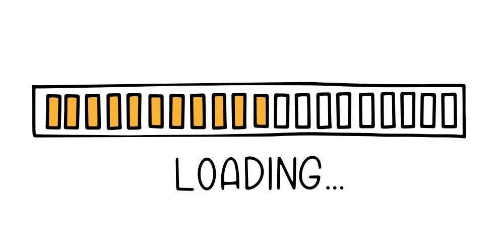 Progress bar in doodle sketch style Royalty Free Vector