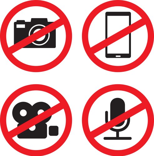 No Recording Sign Vector Images (over 2,200)