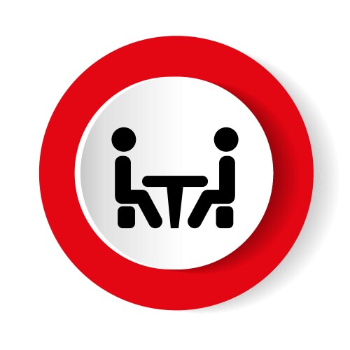 Icon conference people sitting around the table Vector Image