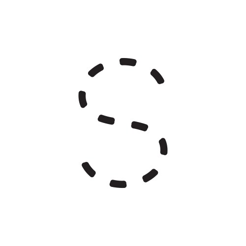 Tracing alphabet letter h prewriting dotted line Vector Image