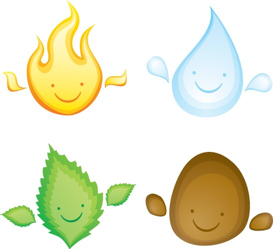 Four elements nature Royalty Free Vector Image