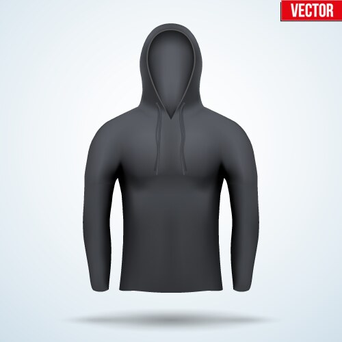 Isolated 3d men hoody or realistic man hoodie Vector Image