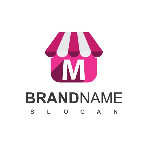 Letter m logo designcreative minimal graphic Vector Image