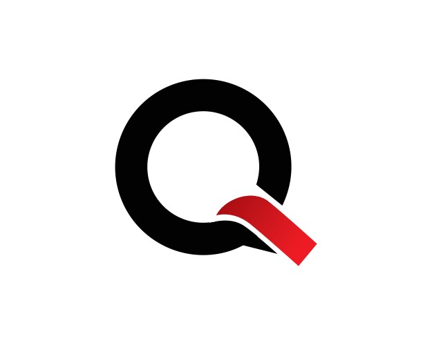 Blue gradient logo q alphabet letter design icon Vector Image