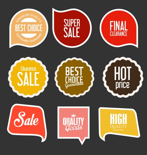 Packaging stickers Royalty Free Vector Image - VectorStock