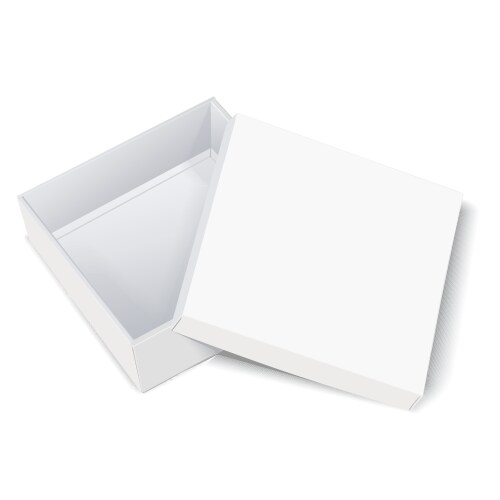 Blank paper box Royalty Free Vector Image - VectorStock
